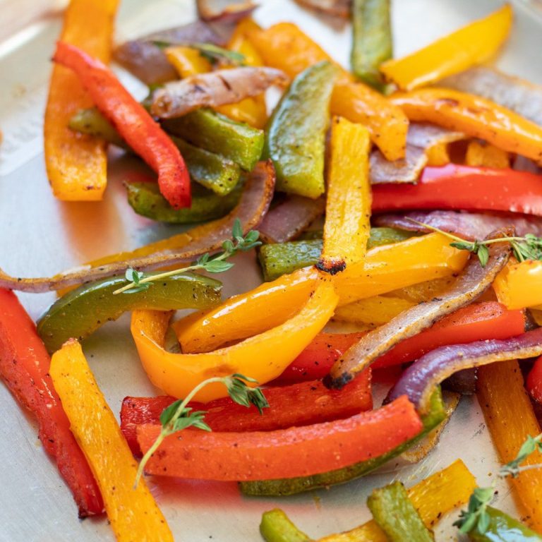 Poivrons rôtis et aubergines avec friteuse à air – airfryer